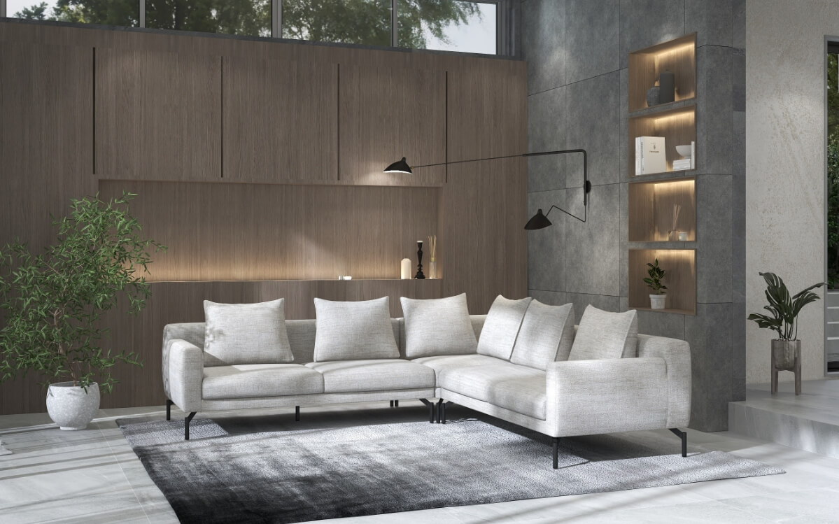 シャープで洗練されたスタンダードソファ- LENIS レニス | ソファ専門店FLANNEL SOFA